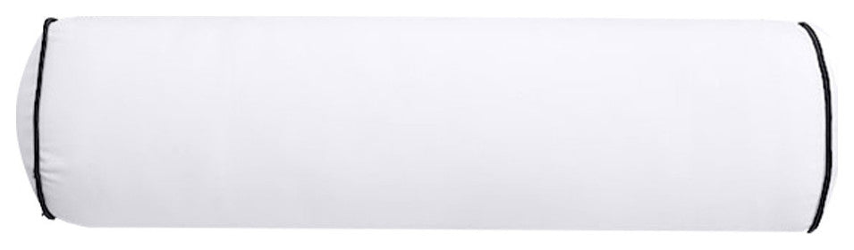Contrast Pipe Trim Small 23x6 Bolster Pillow Cushion Insert Slip Cover