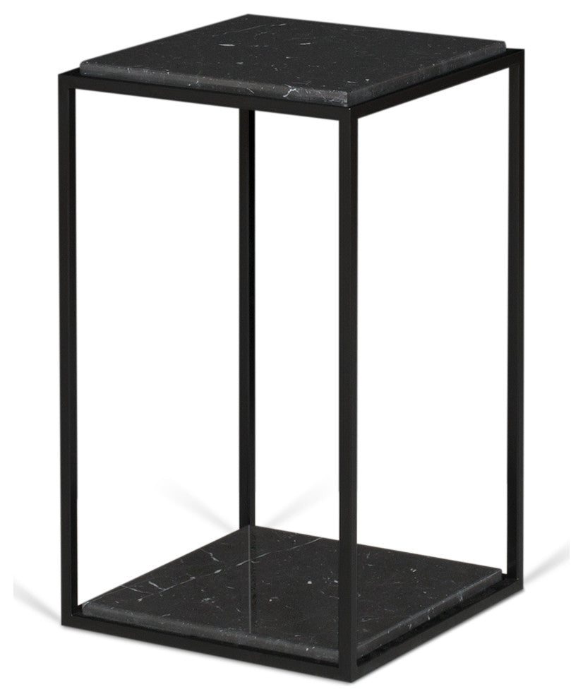 Forrest Marble Table, Black Marble / Black