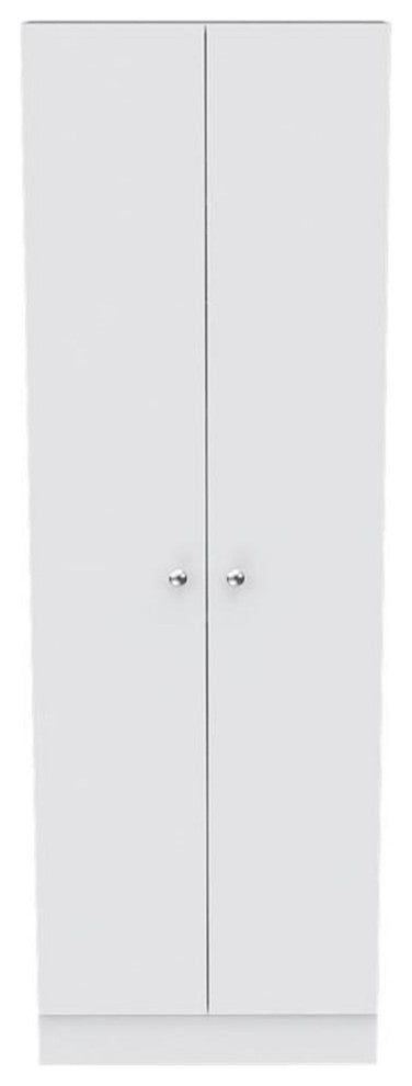 Home Square 2 Piece Multi Storage Pantry Cabinet Set In White