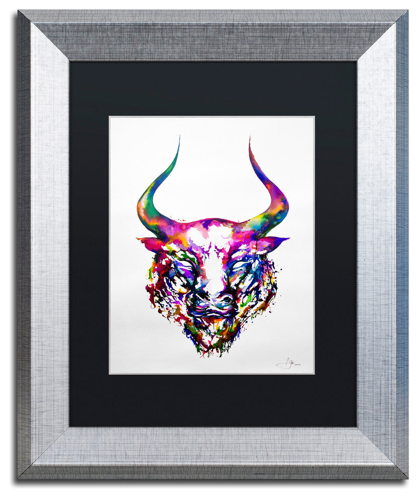 Marc Allante 'Philosopher' Art, Silver Frame, Black Mat, 14x11