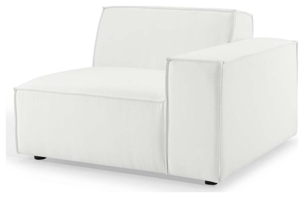 Sectional Sofa Set Fabric White Modern Living Lounge Hotel Lobby H