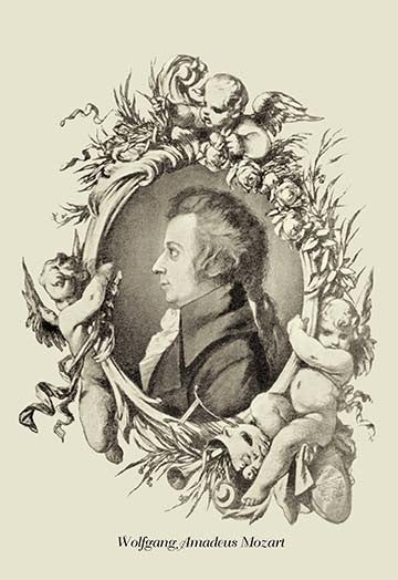 Wolfgang Amadeus Mozart - Framed Paper Poster 20" X 30"