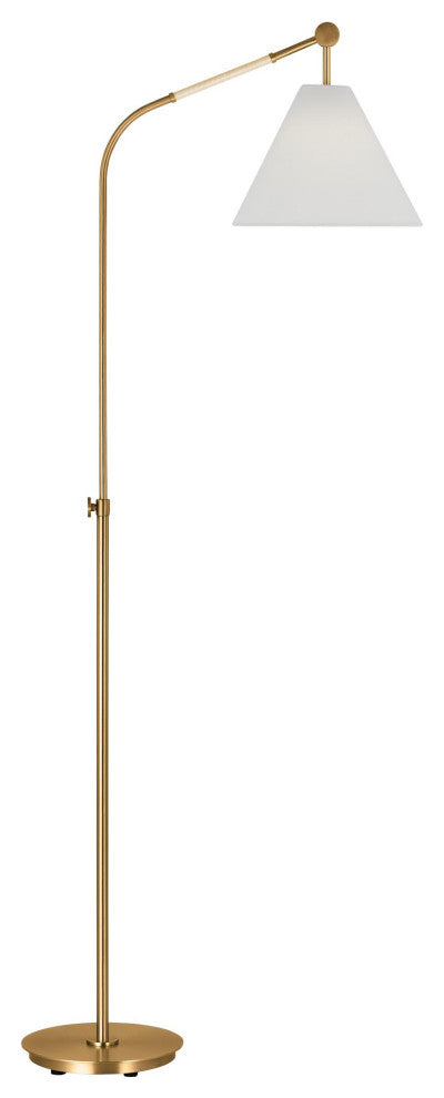 Remy Medium Task Floor Lamp, Burnished Brass