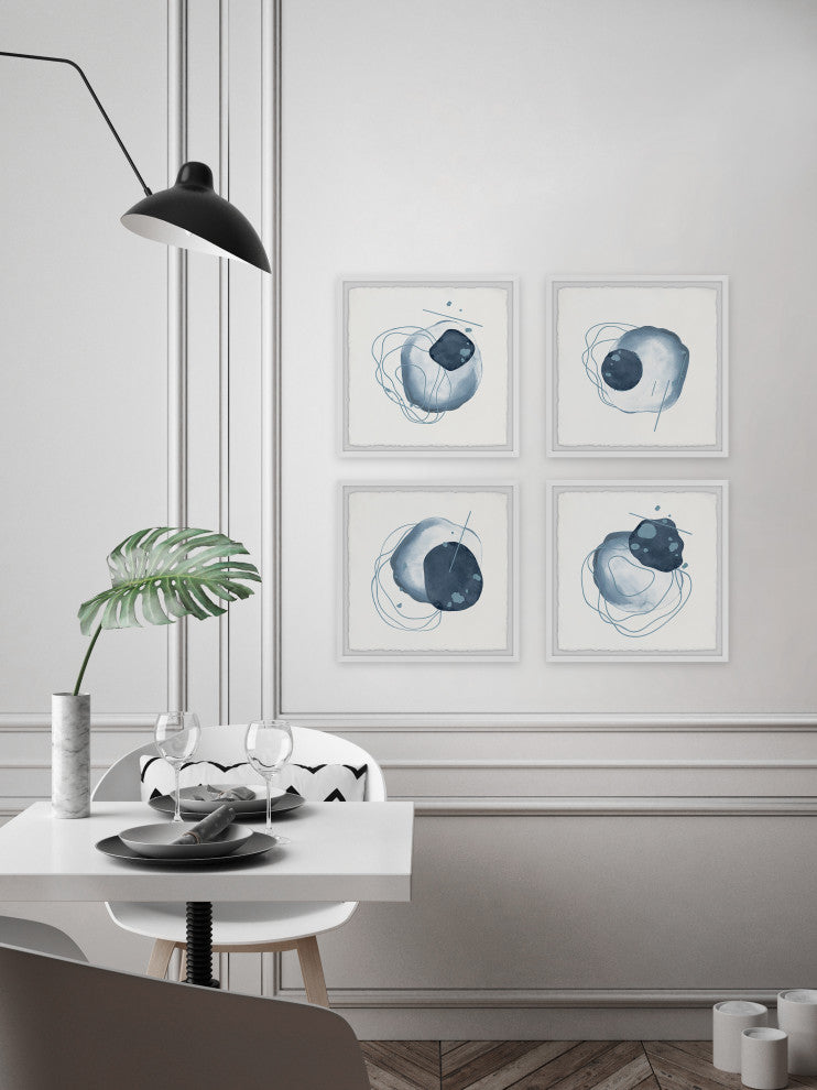 Bottom Border Quadriptych, Set of 4, 18x18 Panels