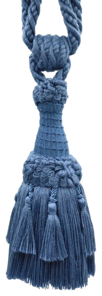 French Blue / Tassel Tieback / 6" Tassel, 30" Spread / Style TBEMP6 Co