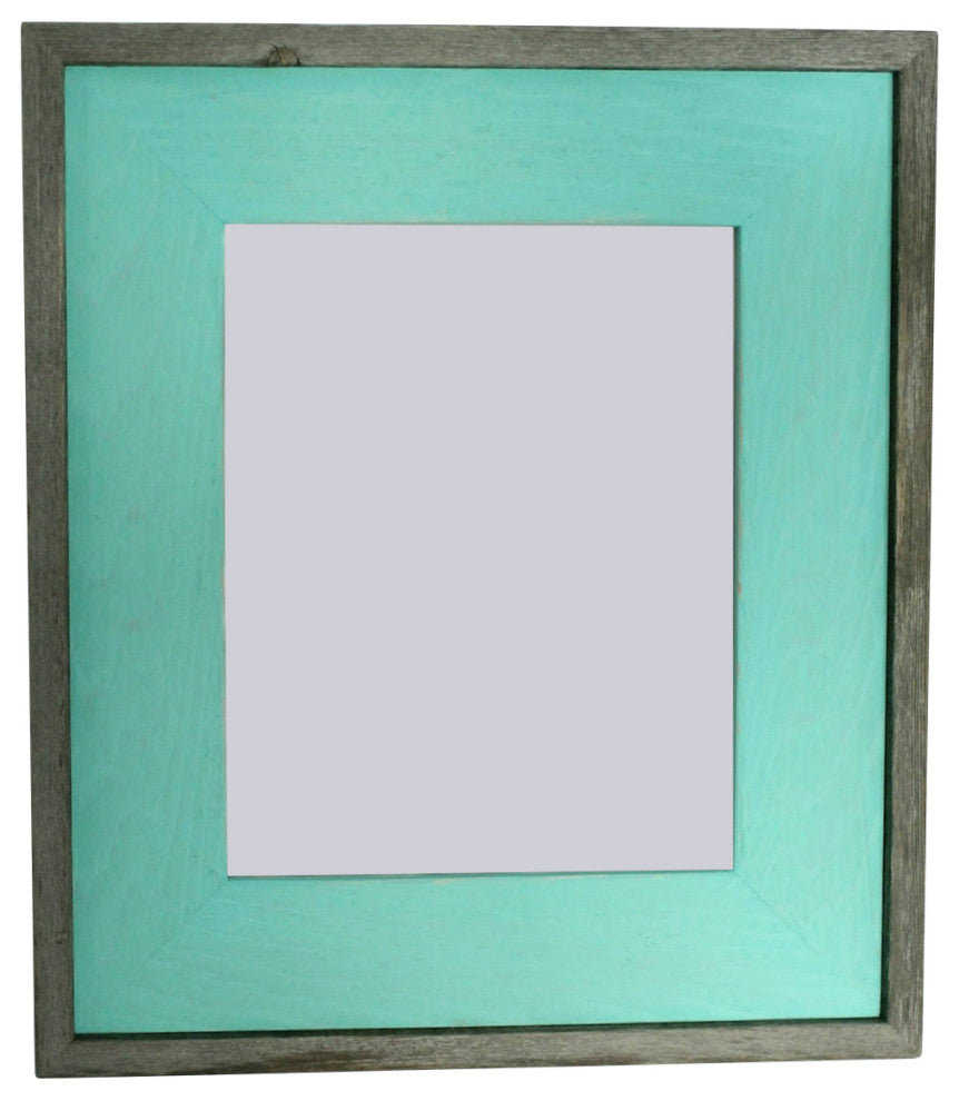 Mint Green Barnwood Picture Frame, Rustic Wood Frame, 8"x10"