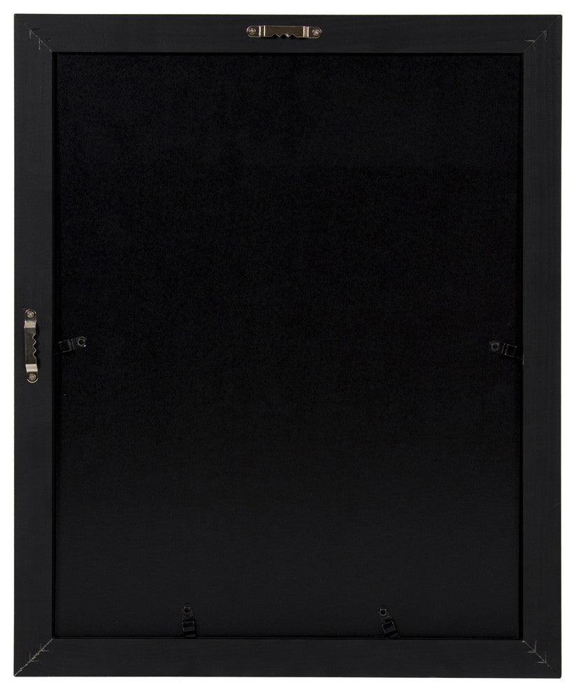 Kieva Solid Wood Picture Frame Set Black 4x6 Black 11x14 Matted To