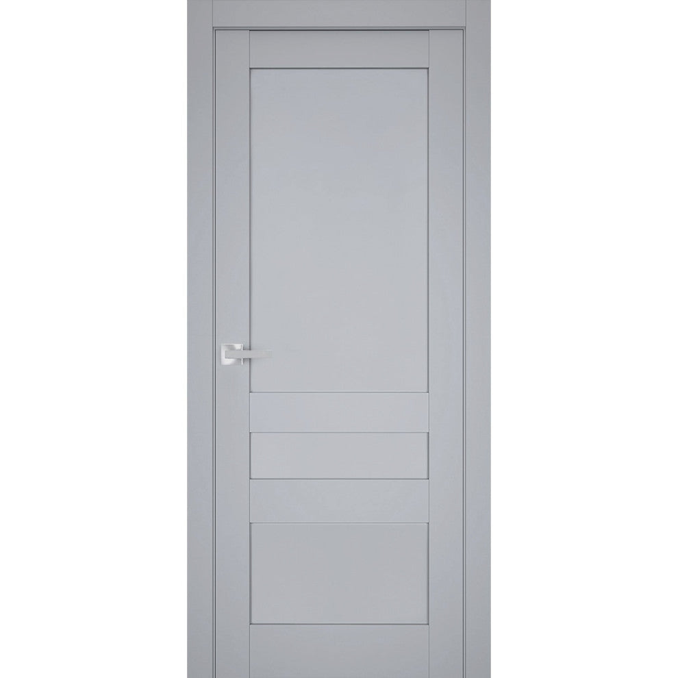 Interior Solid French Door | Veregio 7411 Matte Grey | -24 x 80