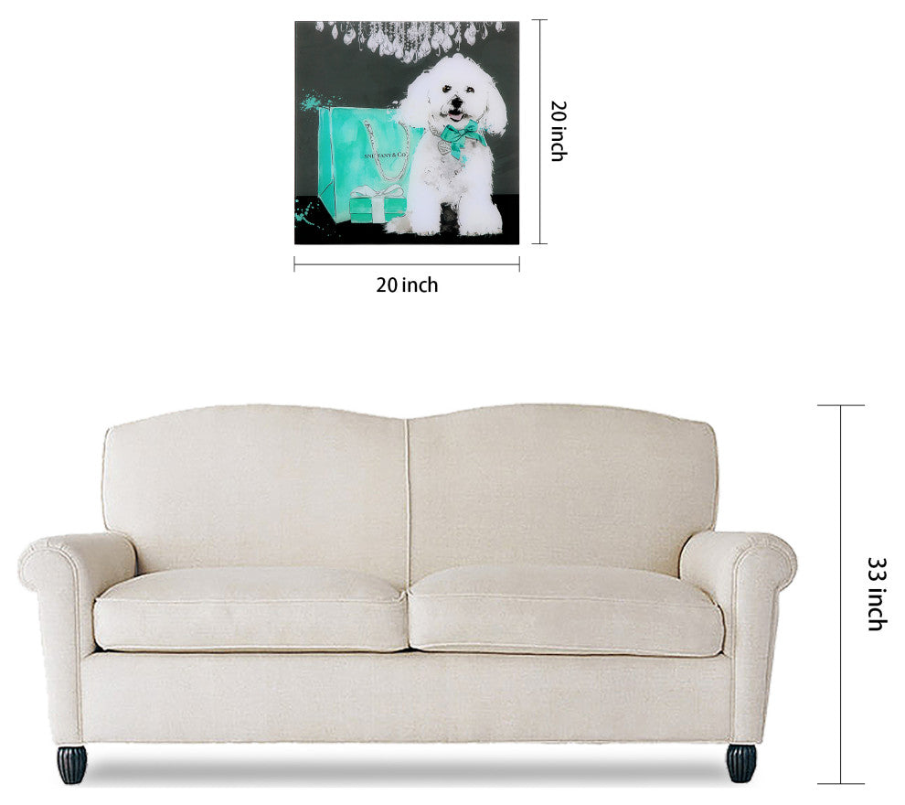 "Blue Ribbon" Dog Wall Art Graphic Print Frameless Free Floating Tempe