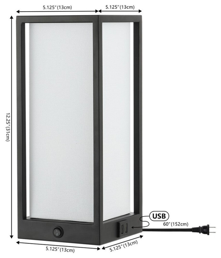 Safavieh Adel 12.25" Table Lamp WithUSB