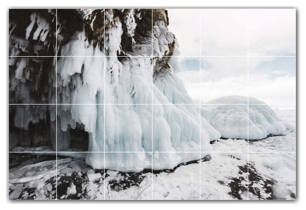 Glacier Ceramic Tile Wall Mural HZ500736-64L. 48" x 32"