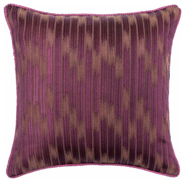 Throw Pillow Covers 26" X 26" Cushion Cover Purple Silk Striped - Purp