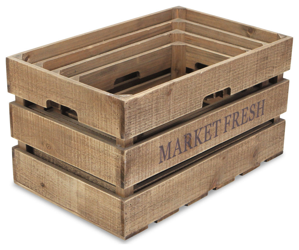 4-piece "market Fresh" Crate Set