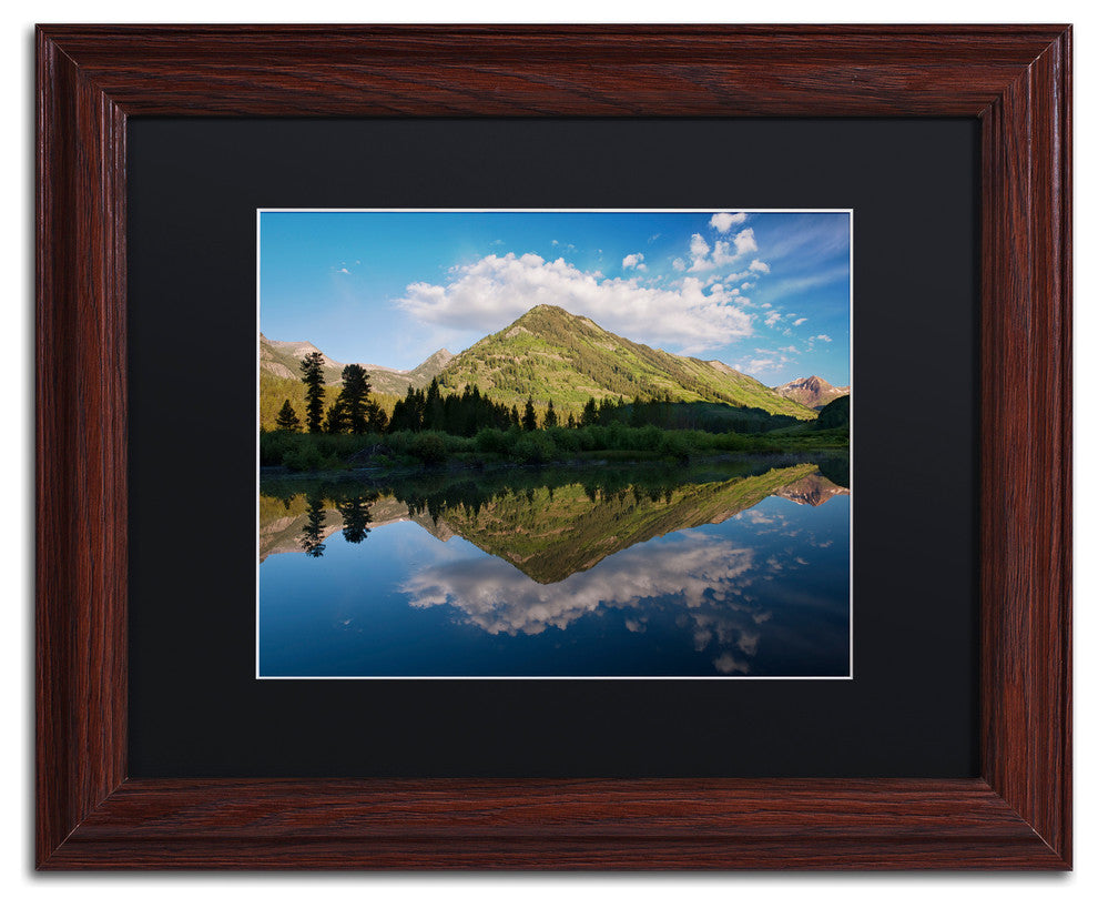 Michael Blanchette 'Paradise Pond' Art, Wood Frame, Black Mat, 14x11