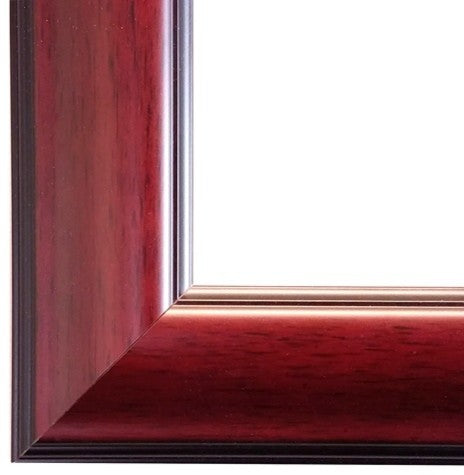 Single Diploma Frame with Tassel and Double Matting, Mahogany, 14"x17"