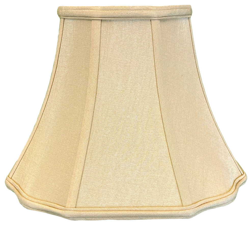 Royal Designs Flare Bottom Outside Corner Scallop Lamp Shade, Antique