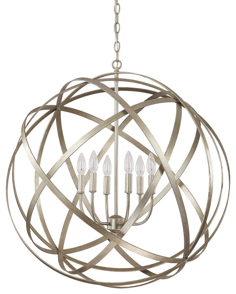 Capital Lighting Axis 6-Light Pendant, Winter Gold