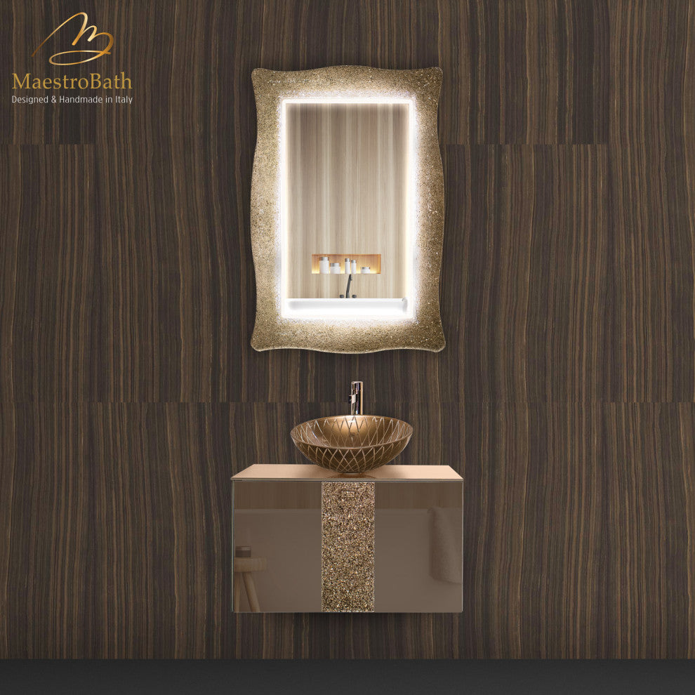 Chia Luxury Crystal Single Vanity Mirror