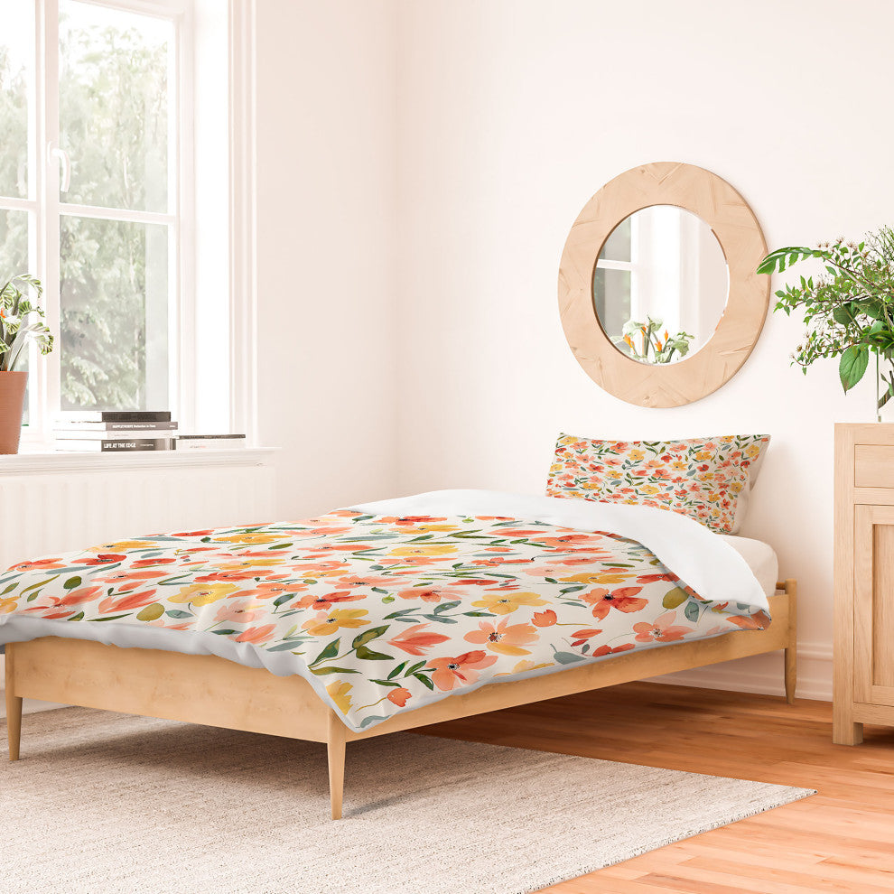 Deny Designs Ninola Design Countryside Fresh Flowers Duvet Cover Twin