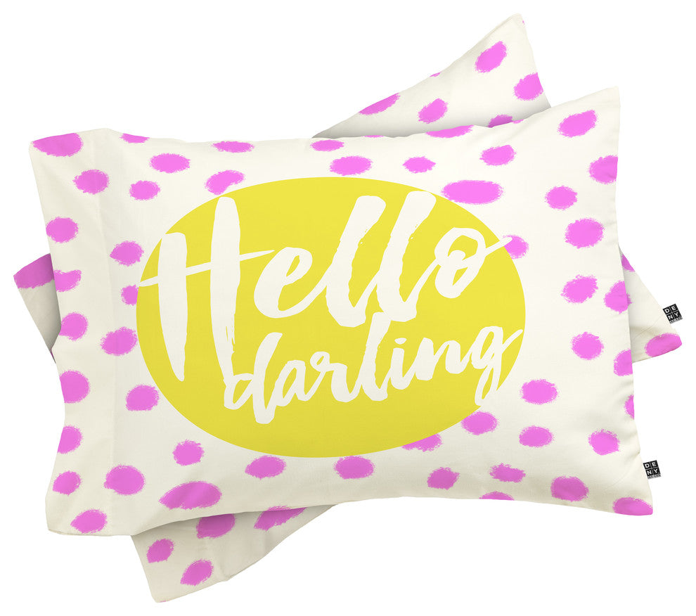 Deny Designs Allyson Johnson Hello Darling 1 Pillow Shams, Queen