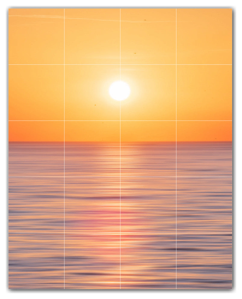 Sunset Ceramic Tile Wall Mural HZ500982-45XL. 48" x 60"