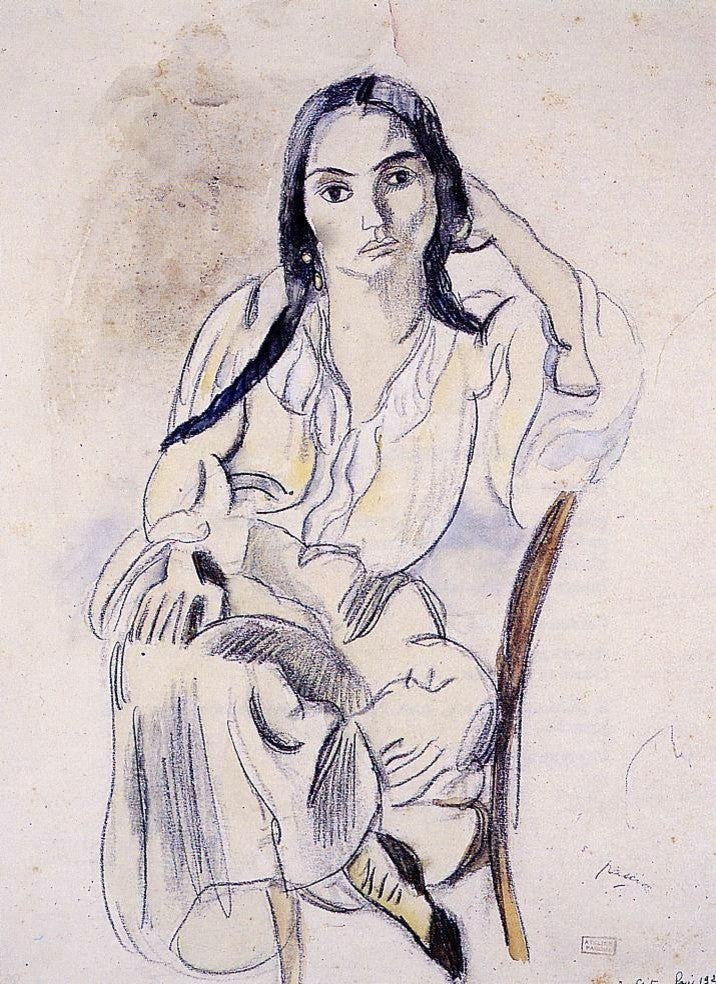 Jules Pascin Gypsy Woman, 18"x27" Wall Decal Print