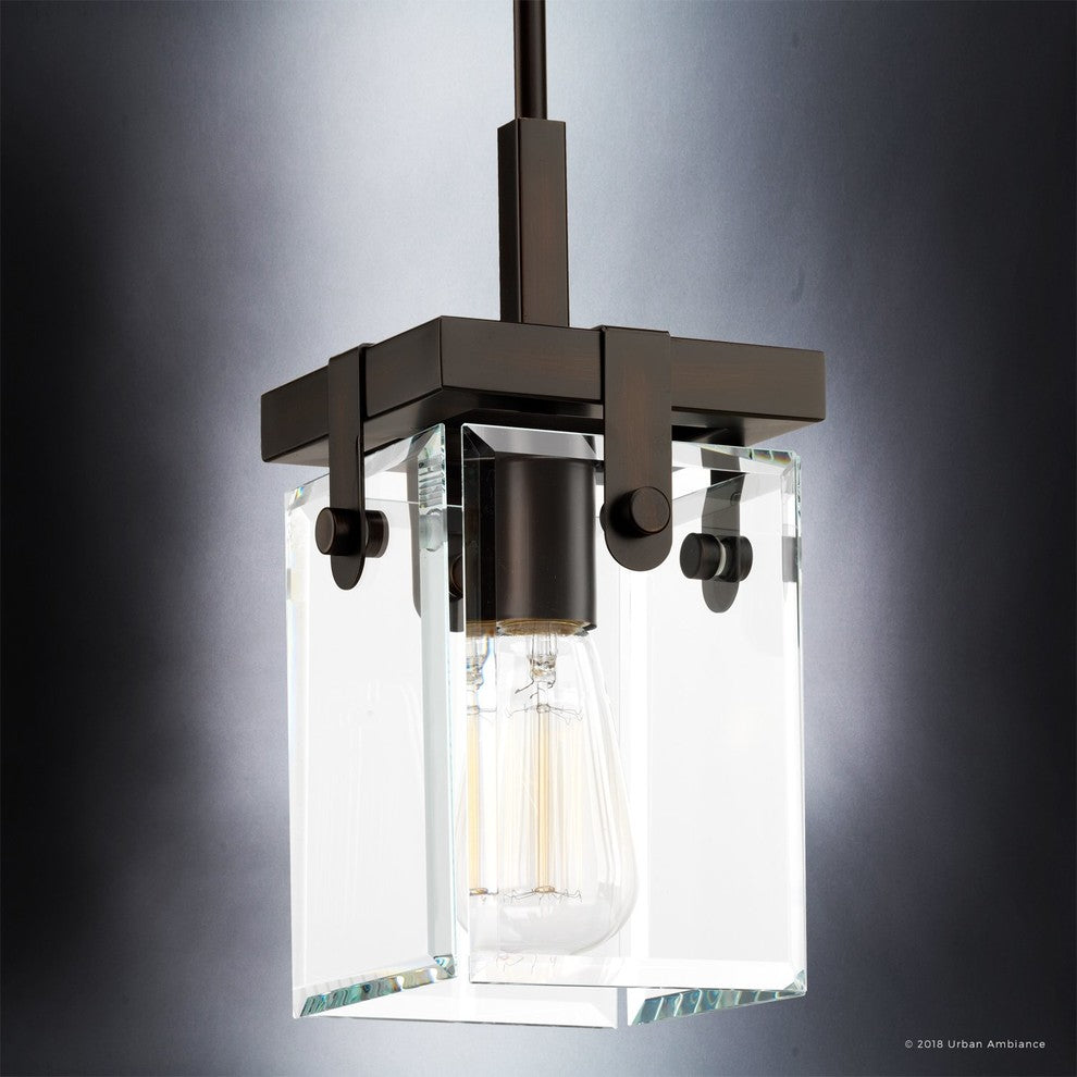Luxury Modern Farmhouse Pendant Light, Bristol Series, Olde Bronze
