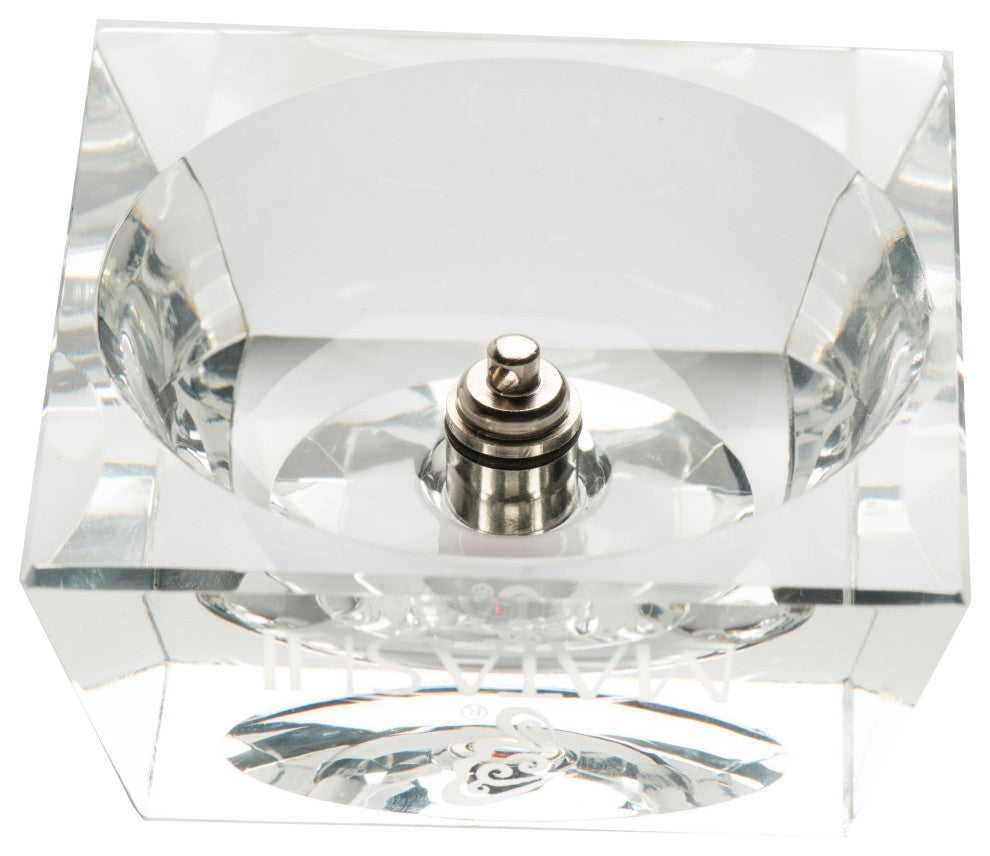 Matashi Crystal Paperweight With Etched Soccer Ball Ornament With Ligh