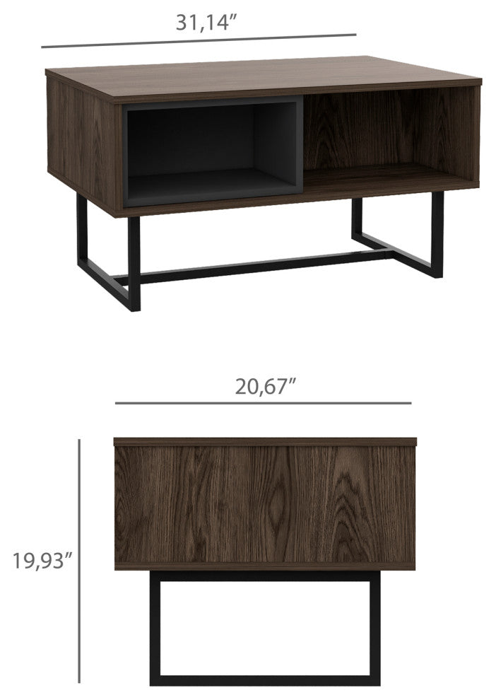 Vernal Coffee Table, Walnut