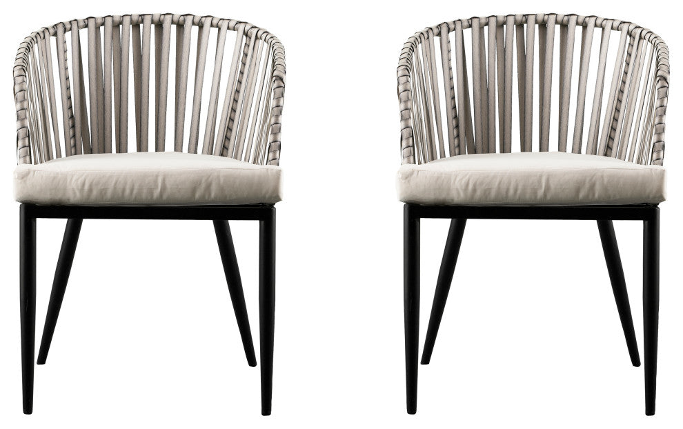 Luna Outdoor Chairs With Cushions, 2-Piece Set
