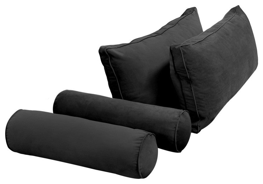 STYLE V2 Full Velvet Pipe Trim Indoor Daybed Mattress Pillow |COVER ON