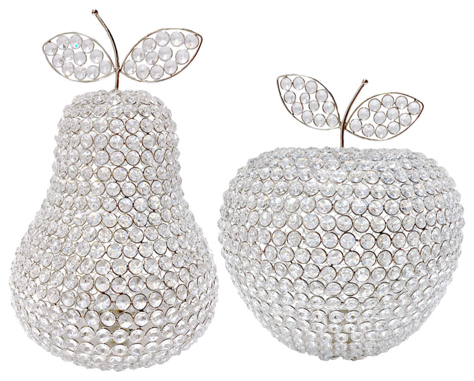 Manzana X-Large Cristal Silver Pear