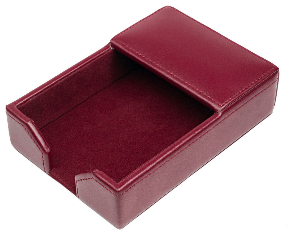 Burgundy Blue Bonded Leather 4X6 Memo Holder