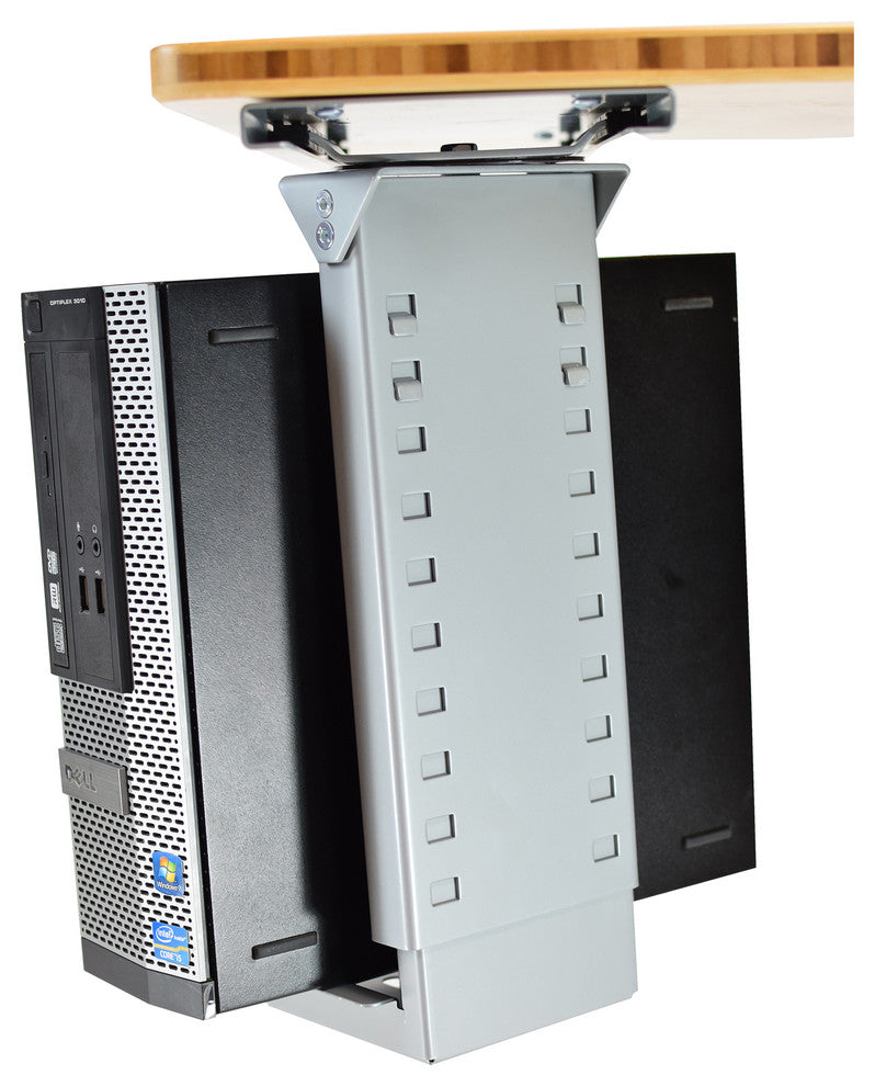 Adjustable Swivel Under-Desk Cpu Holder, Under Desk PC Tower Stand, Er