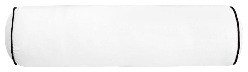 |COVER ONLY| Outdoor Contrast Piped Trim Small 23x6 Bolster Pillow Cov