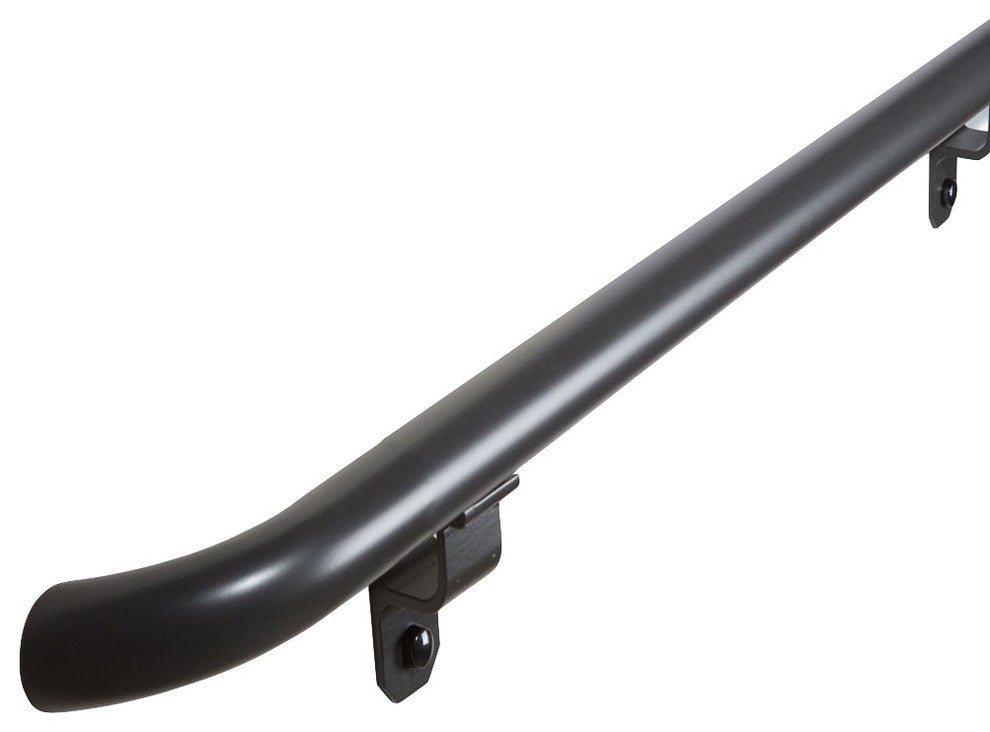 1.9"x 12' Round Aluminum ADA Handrail With Wall Returns, Bronze