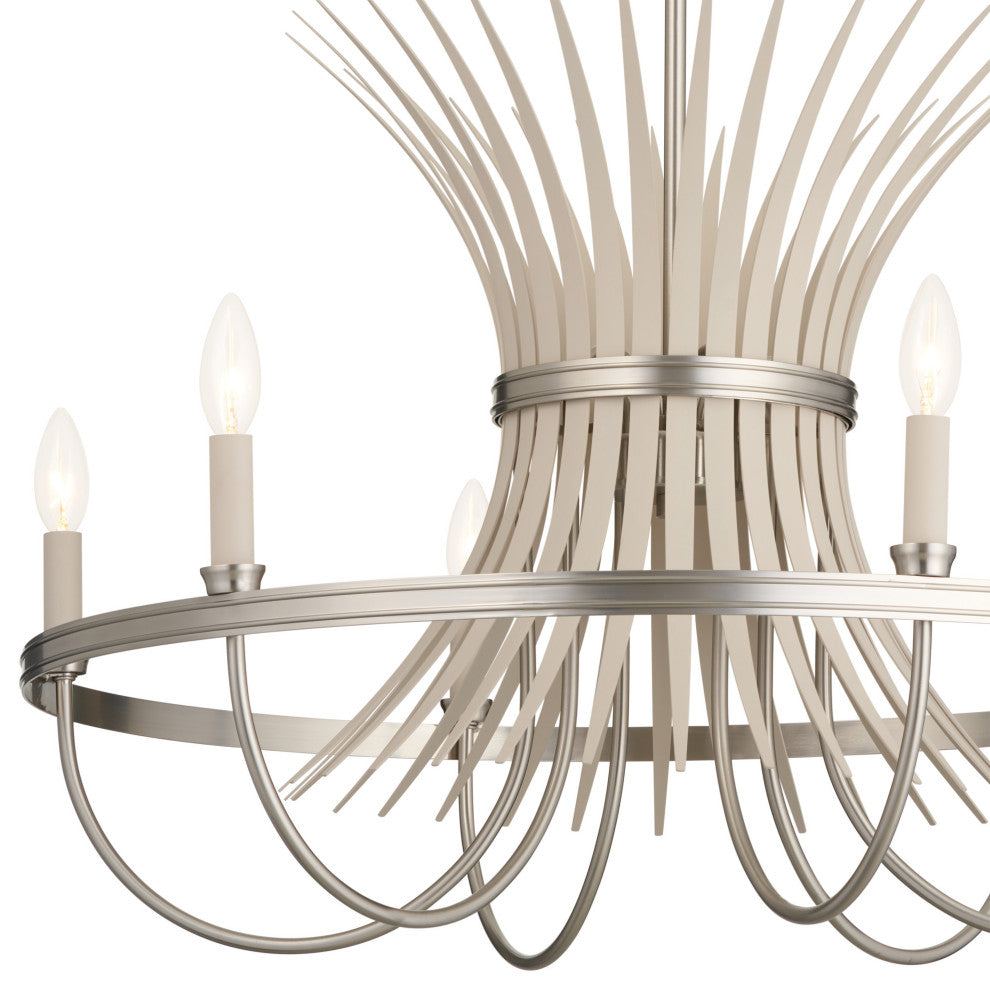 Kichler 52458 Baile 6 Light 29"W Taper Candle Chandelier - Brushed Nic