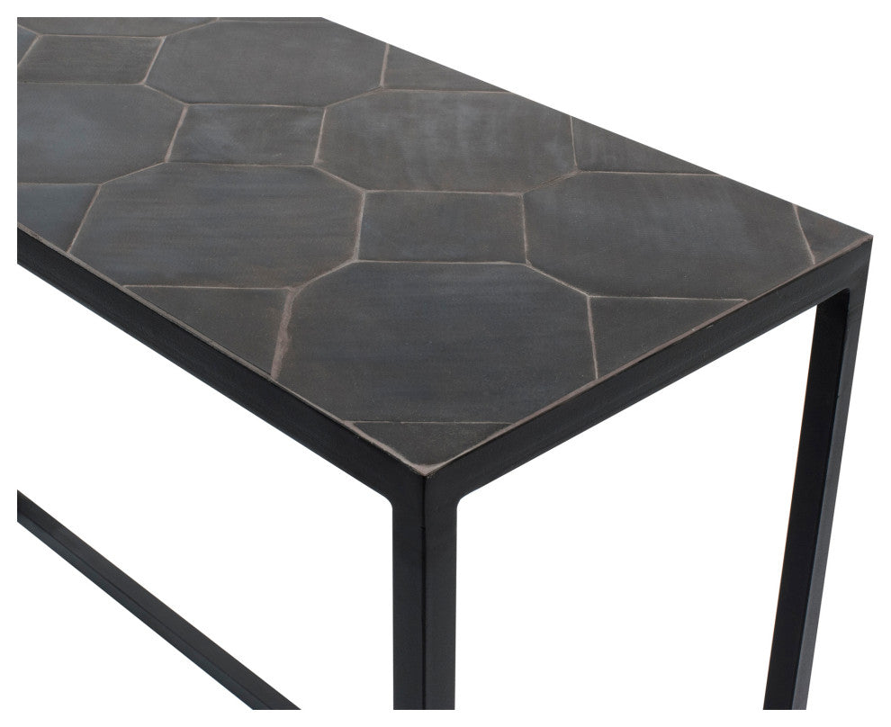 Contemporary Tyle Console Table - Black