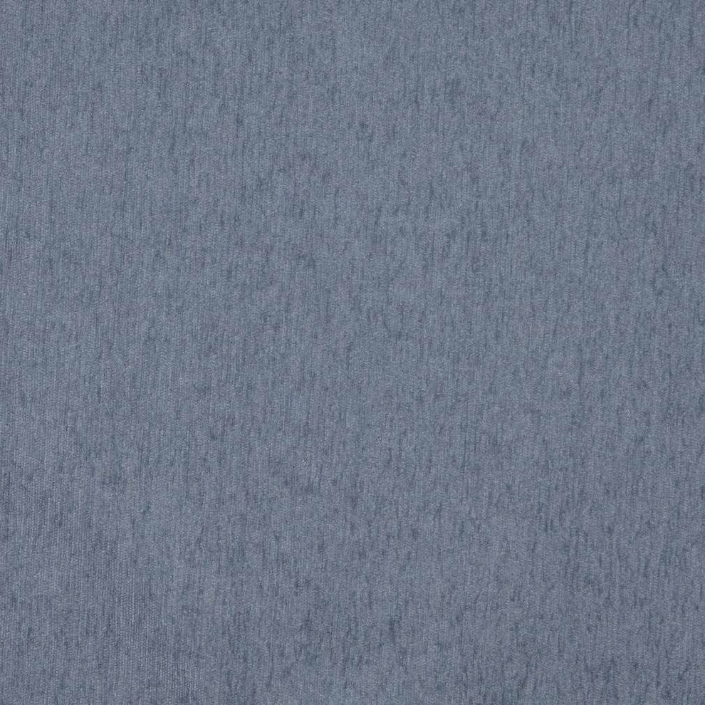 Blue Solid Chenille Upholstery Fabric By The Yard
