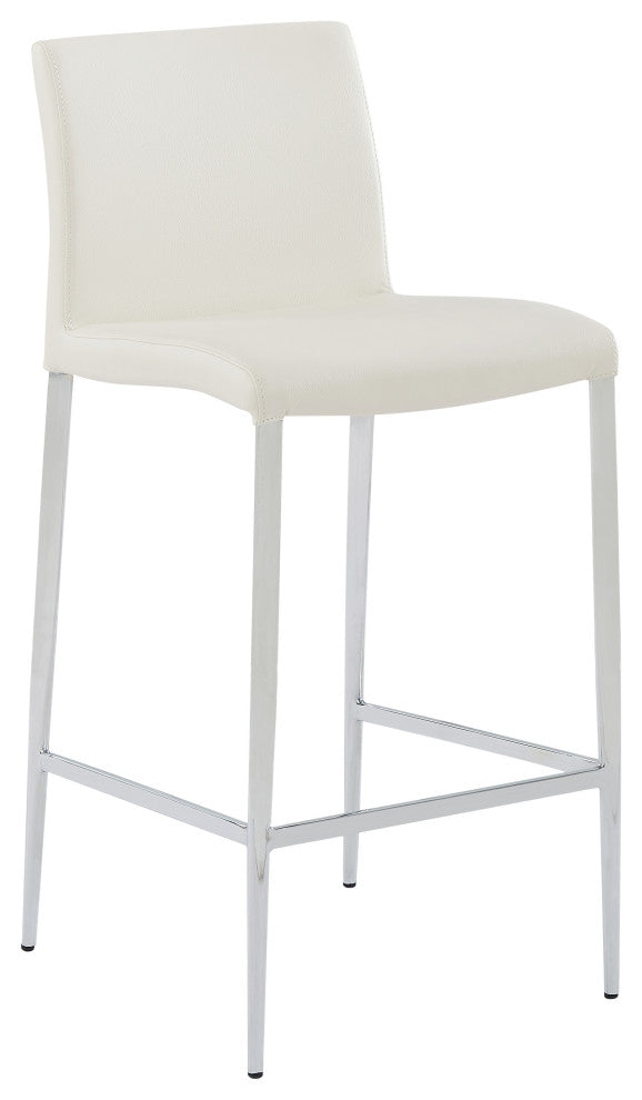 Elite Living (single) Delta 26" Counter Height Bar Stool Off White