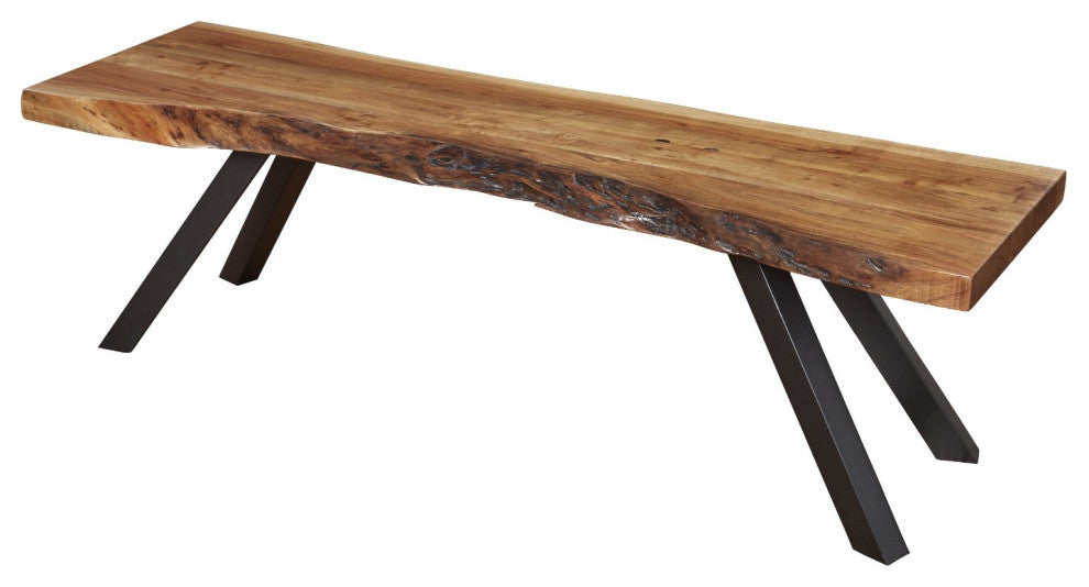 Modus Reese 6PC Rectangular Dining Set w Bench in Natural Acacia