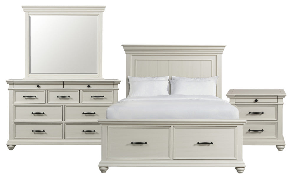 Picket House Furnishings Brooks Platform Storage 4PC Bedroom Set, Anti