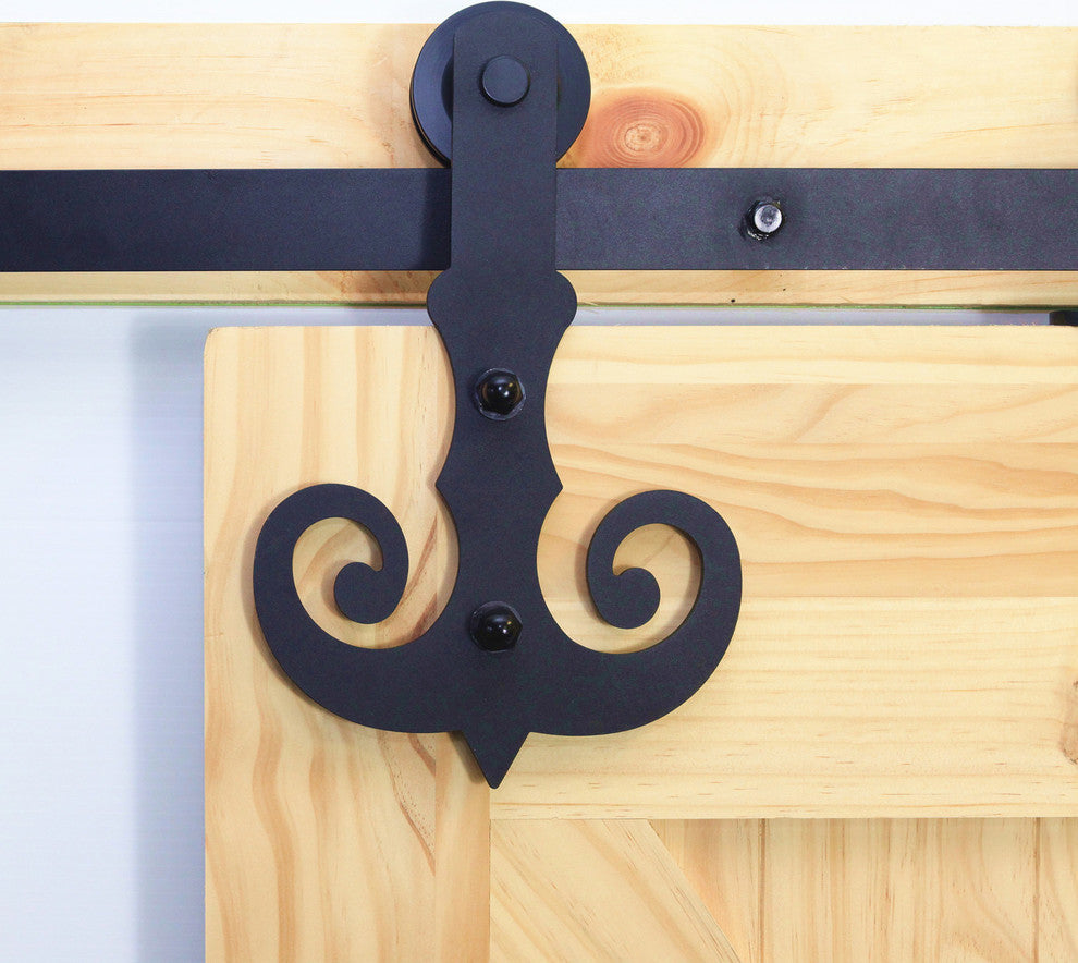 Sliding Barn Door Hardware Kit, Mustache Design, Single Door, 16'