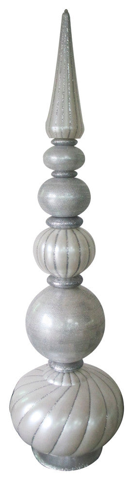 84" Silver Finial Tower