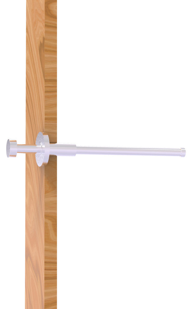 Modern Style Pullout Retractable Garment Rod Satin Chrome