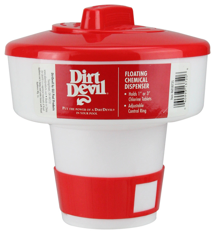7" Large Dirt Devil Floating Swimming Pool Chlorine Dispenser