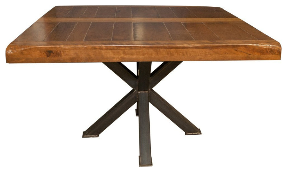 Bennet Square Extendable Dining Table, Rustic Cherry Wood, 42x42
