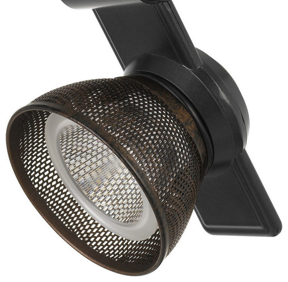 12W Integrated LED Metal Track Fixture with Mesh Head, Black and Bronz