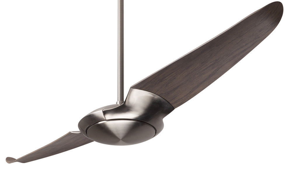 Modern Fan Ic/Air 2 Blade 56" Fan, Bright Nickel/Graywash Blades With