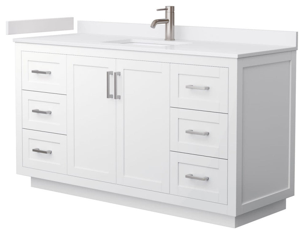 Wyndham Collection WCF2929-60S-VCA-MXX Miranda 60" - White / White Cul